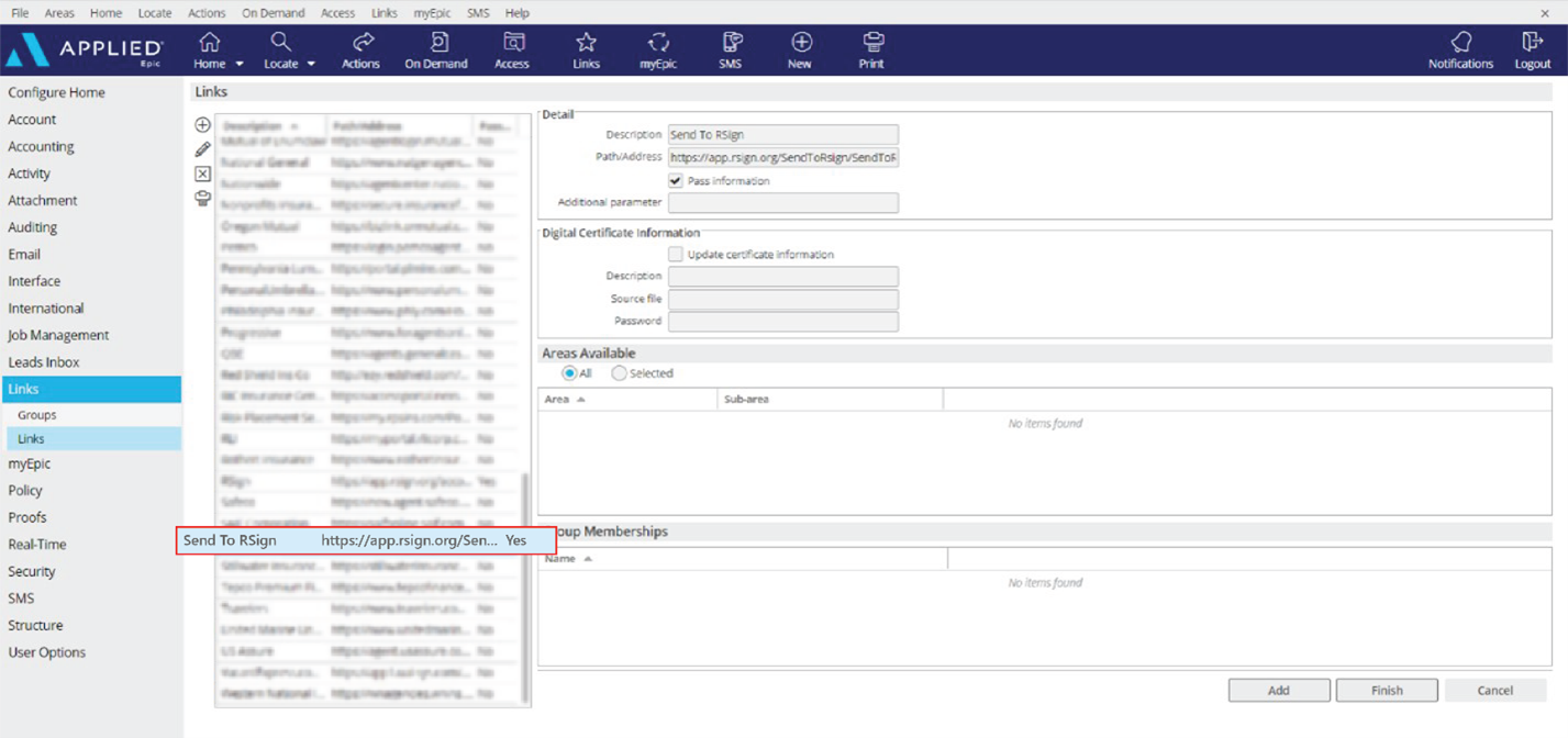 RSign - Applied Epic: Setup guide – RPost Help Center