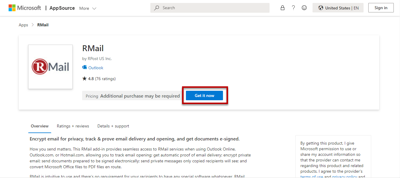 Installing RMail app for Outlook Online – RPost Help Center