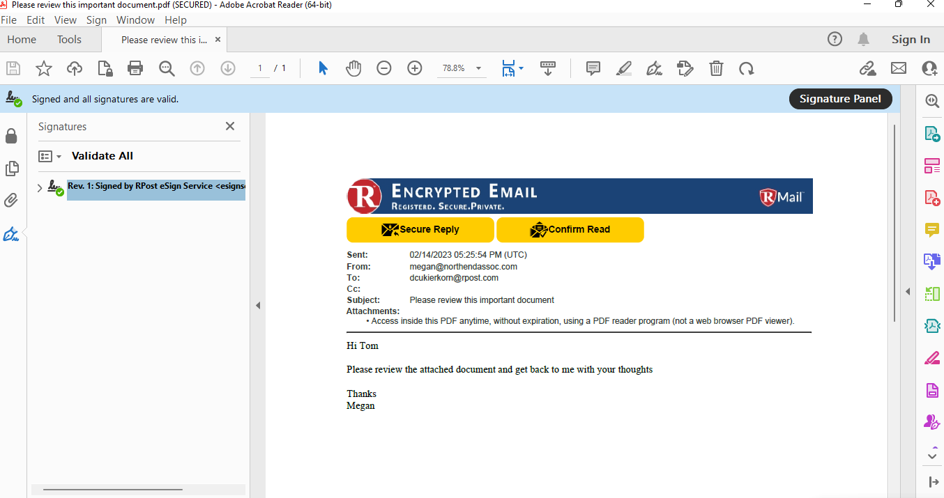Digital signature verification – Customer Support