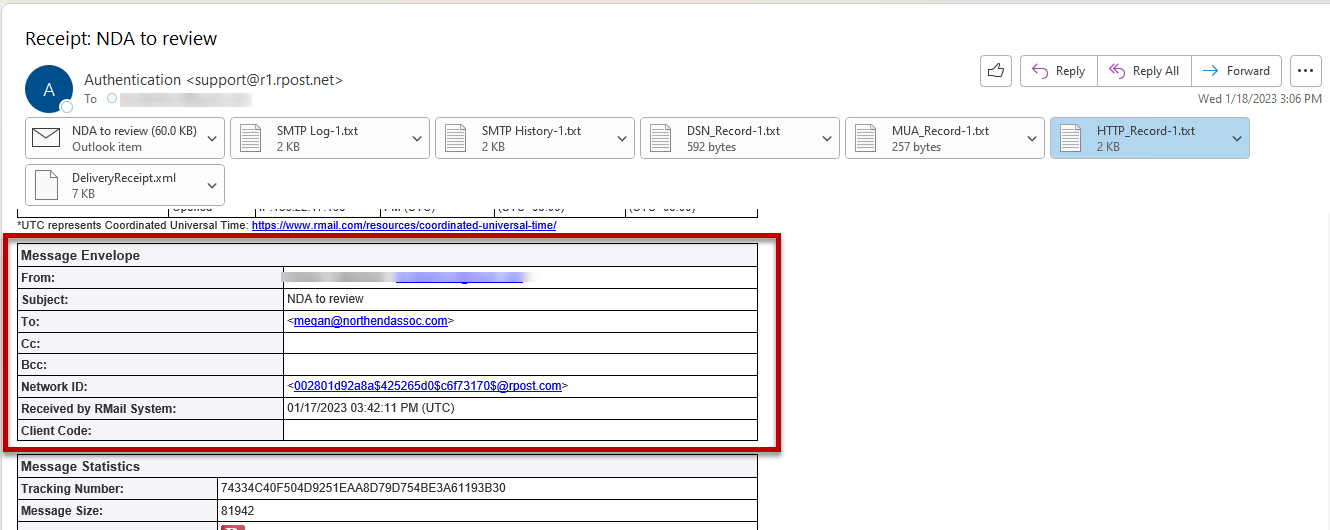 Receipt Authentication email – Customer Support