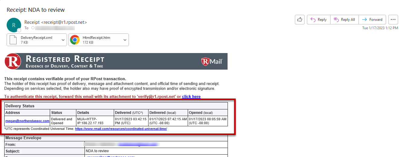Registered Receipt – RPost Help Center