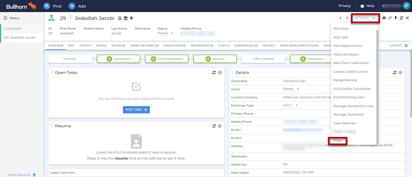 RSign - Bullhorn: User guide – RPost Help Center