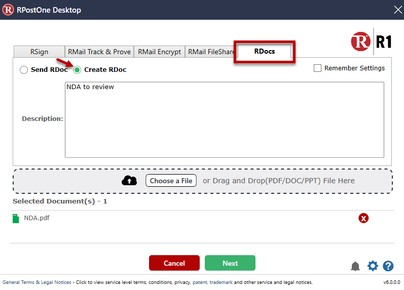 Using Rdocs In Rpostone Desktop Customer Support