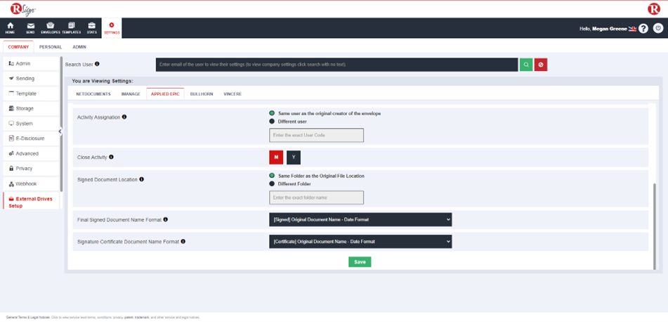 RSign - Applied Epic: Setup guide – RPost Help Center