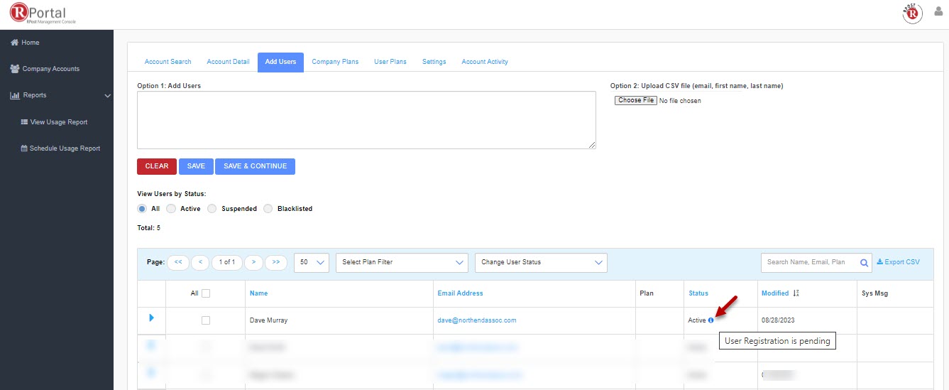 Adding new users to your account – RPost Help Center