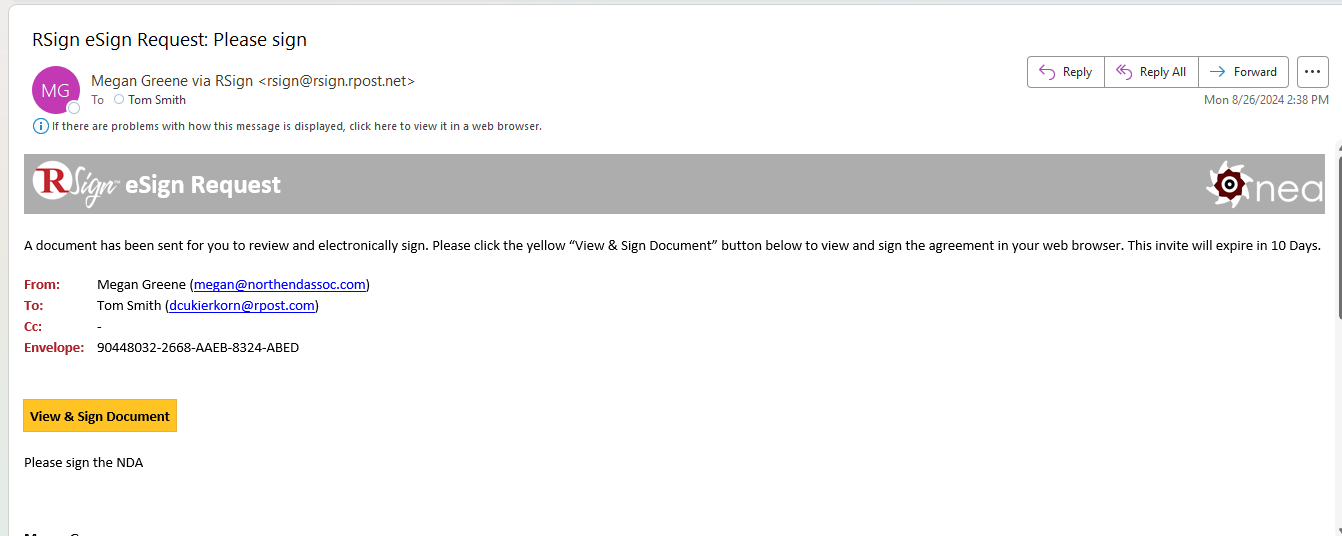 Requesting Access To A Document In Rsign Rpost Help Center
