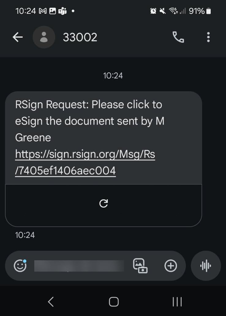 RSign Text: Send requests and codes to mobile phones via SMS or ...